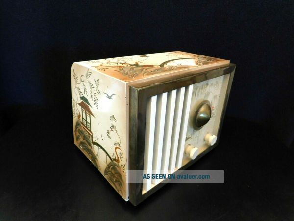 VINTAGE 1940s OLD RESTORED RCA VICTOR ORIENTAL RAISED ASIAN GARDEN ...