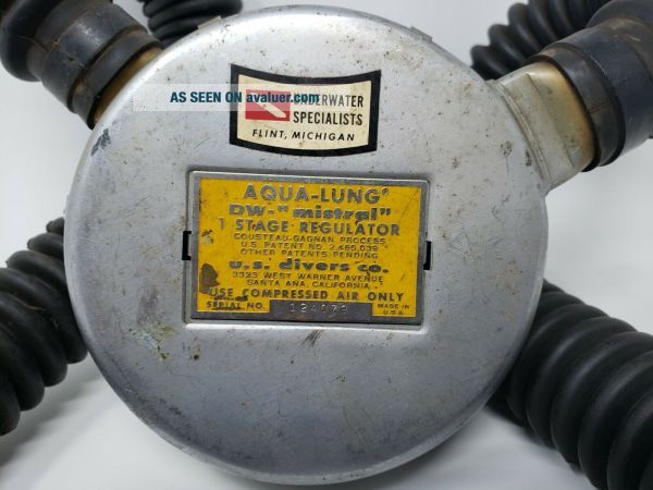 US Divers Aqualung DW Mistral Vintage Double Hose Regulator For Scuba ...