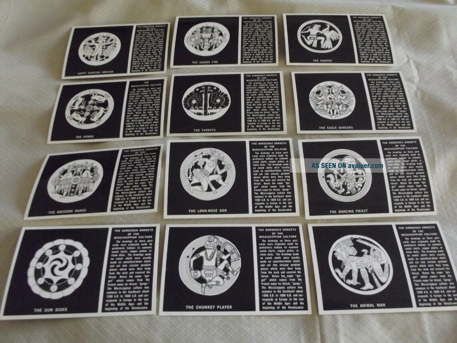 Set Of 30 Vintage Postcards - Prehistoric Native American Indians ...