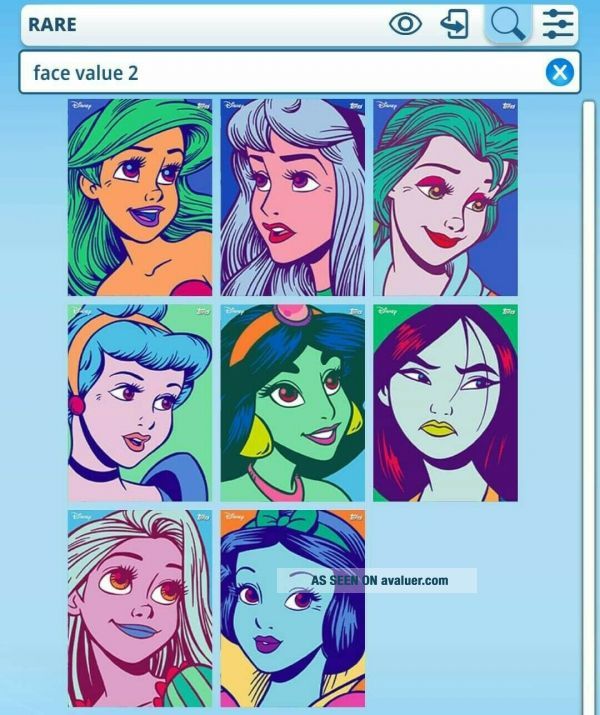 Topps Disney Collect Face Value Series 2 Pop Art Rare Full Set With ...