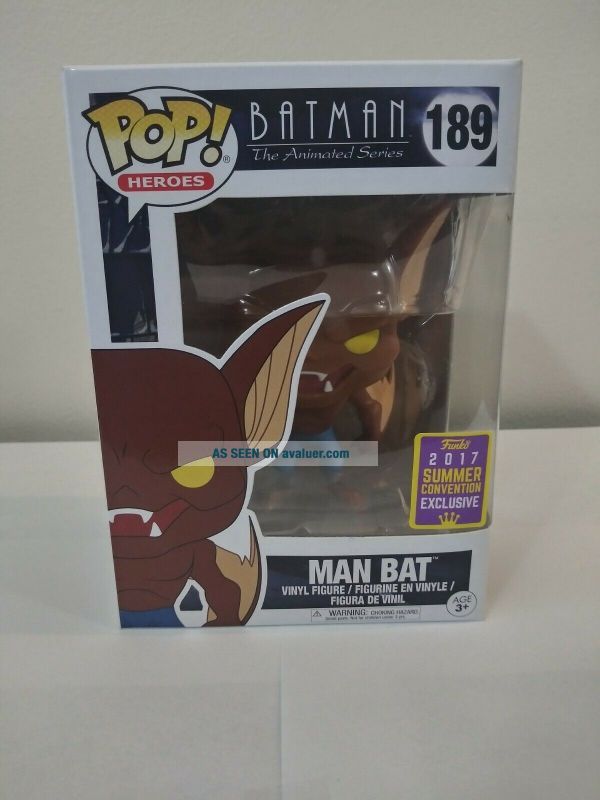 Funko Pop Man Bat 189 Summer Convention Exclusive Batman Animated ...
