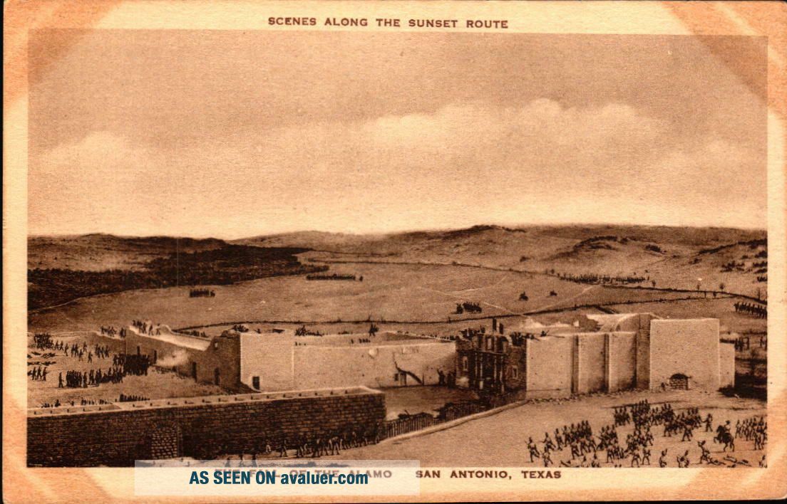 Vintage Postcard The Fall Of The Alamo San Antonio TX | #26316577