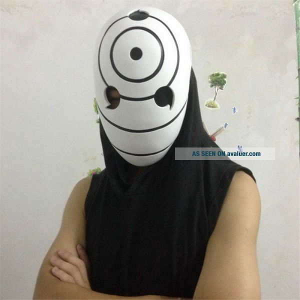 Anime Naruto Mask Uchiha Obito Tobi Cosplay Costume Resin Helmet ...