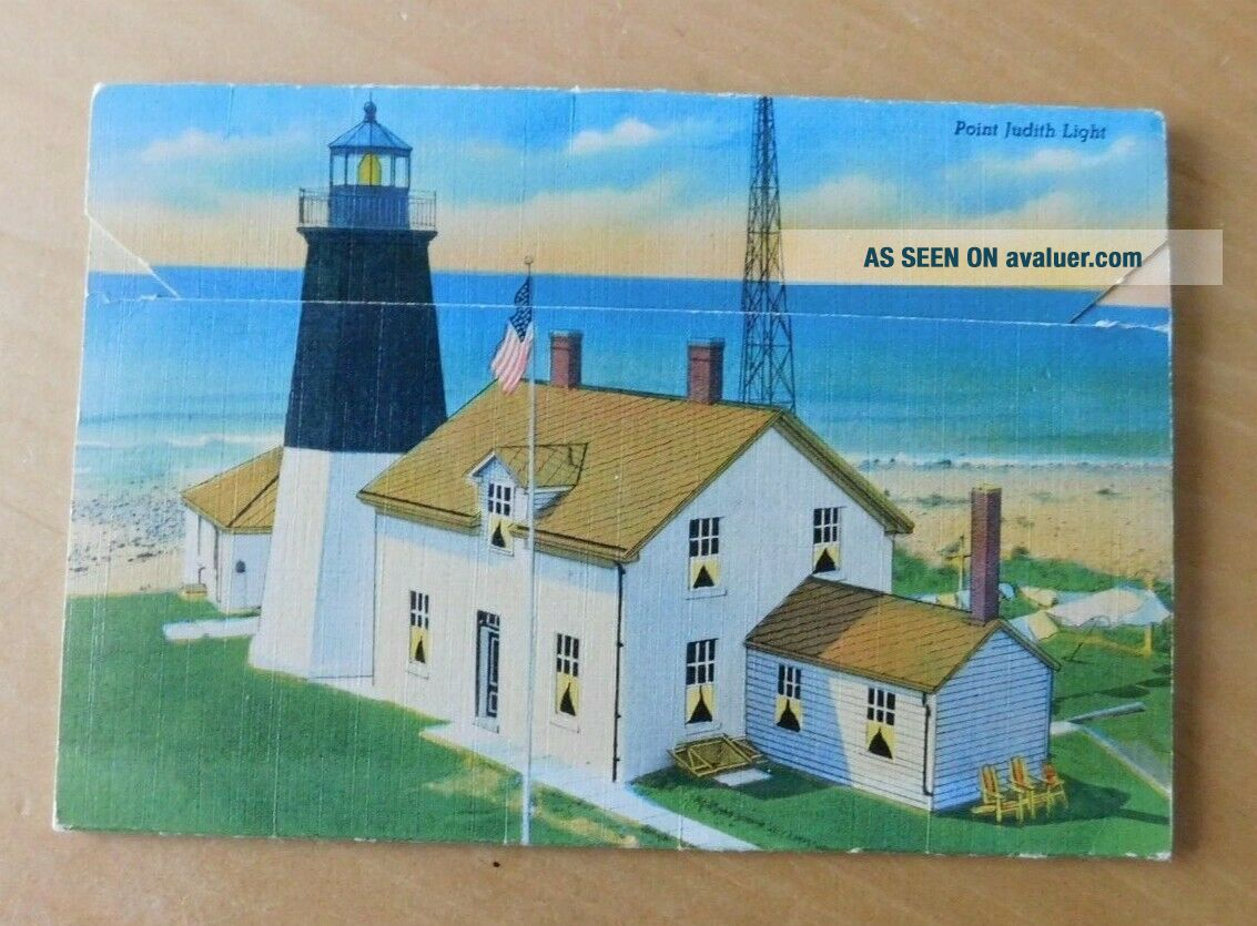 Vintage Narragansett RI Rhode Island PC Souvenir Post Card Pt Judith ...