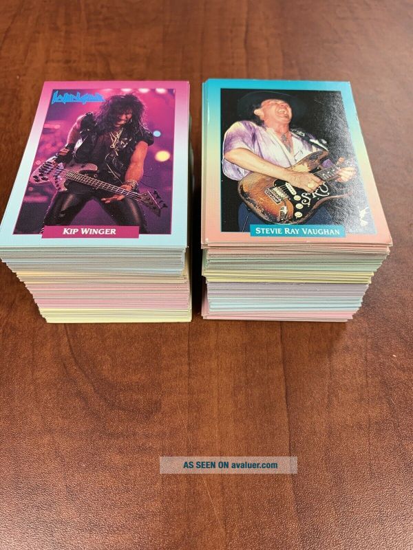1991 ROCK CARDS BY BROCKUM COMPLETE BASIC TRADING CARD SET 288 CARDS ...