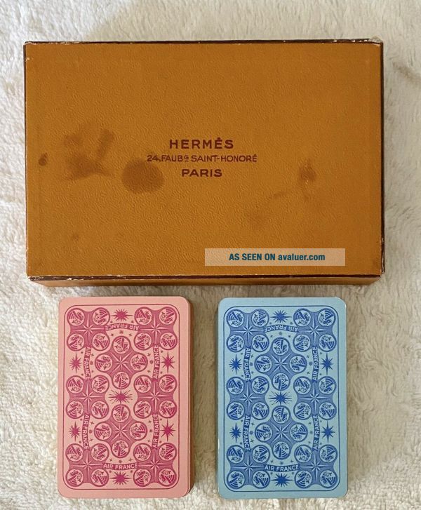 Vintage Hermes Playing Cards Two Decks - Gilded Edges Air France ...