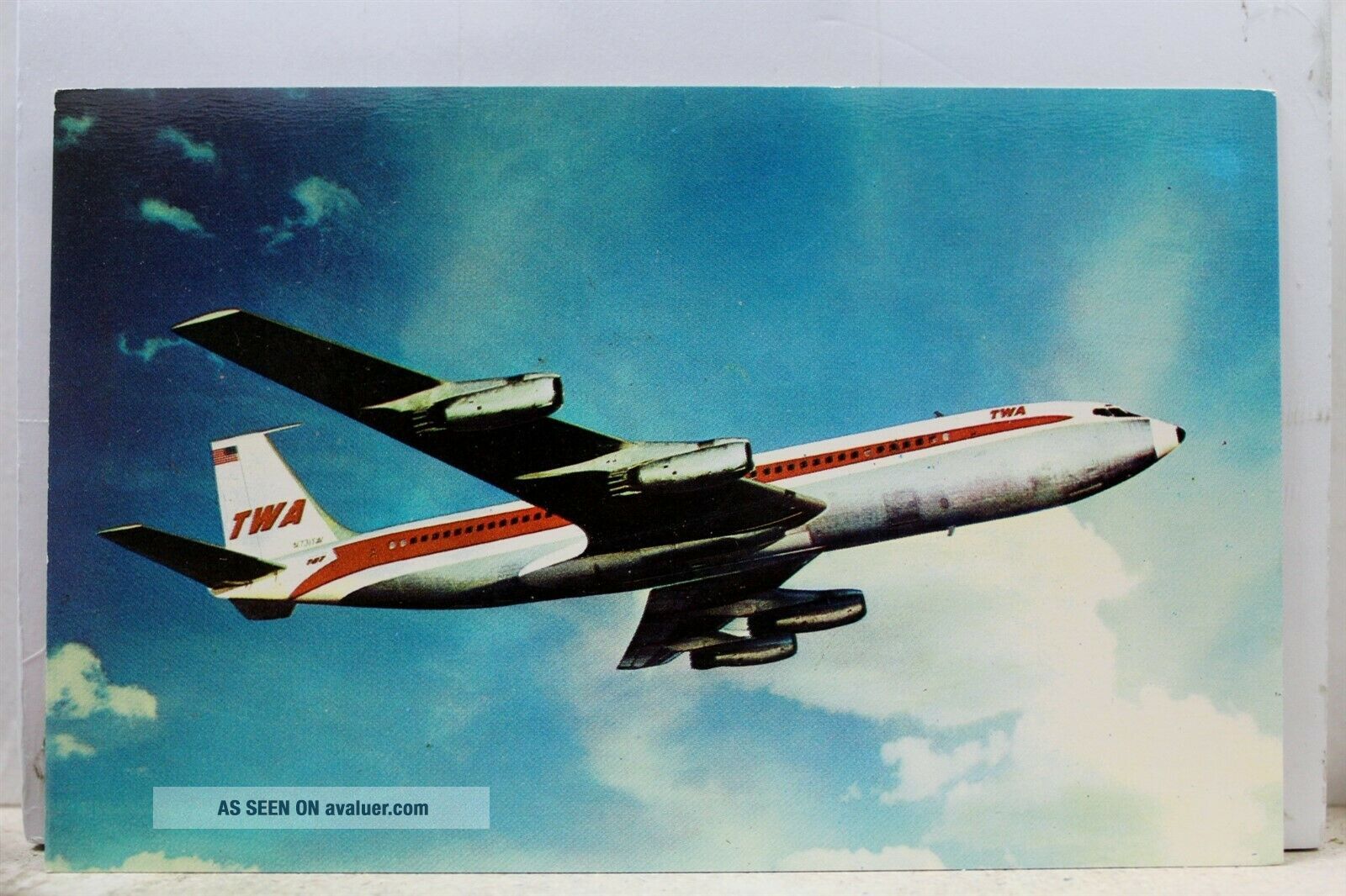 Ad TWA Superjet Boeing 707 Postcard Old Vintage Card View Standard ...