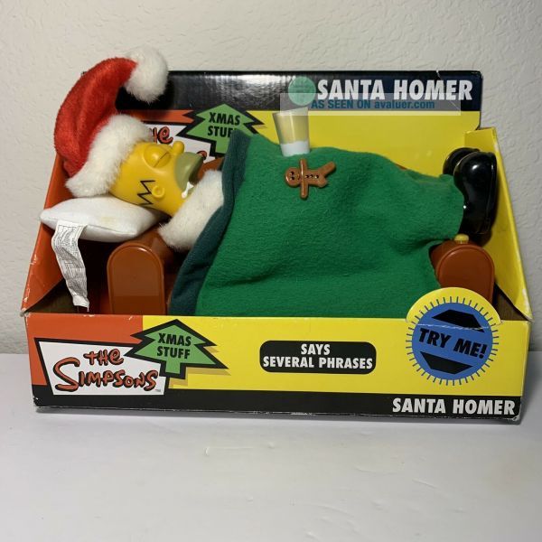 2004 The Simpsons Sleeping Santa Homer Xmas Christmas Holiday Snores ...