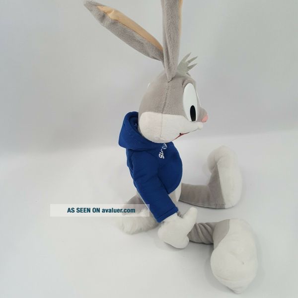 Warner Brothers Looney Tunes Bugs Bunny Rabbit Plush Six Flags Blue ...