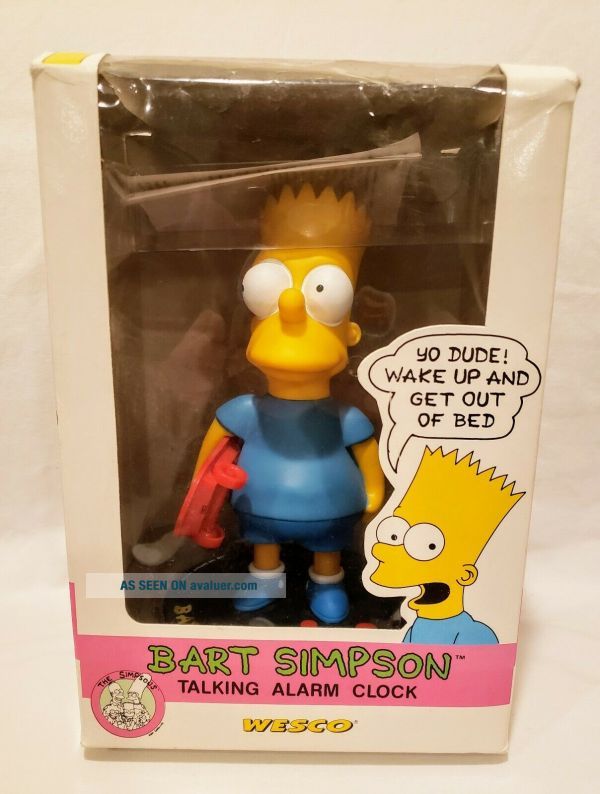Vintage BART SIMPSON Talking Alarm Clock By Wesco. | #26533500