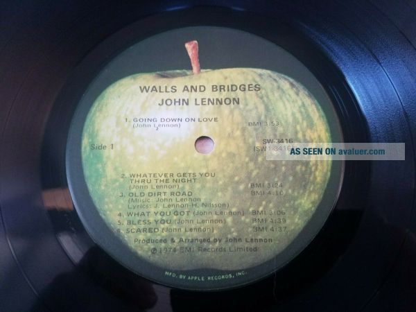 The Beatles John Lennon Apple Lp Record WALLS AND BRIDGES 1974 | #26527785