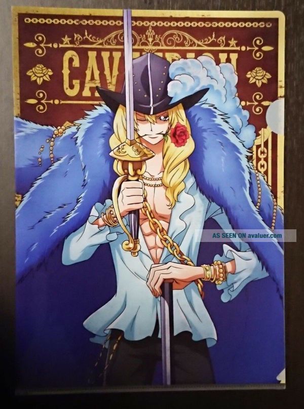 One Piece Cavendish Pirate Prince 20th Anniversary A4 Clear File Folder ...