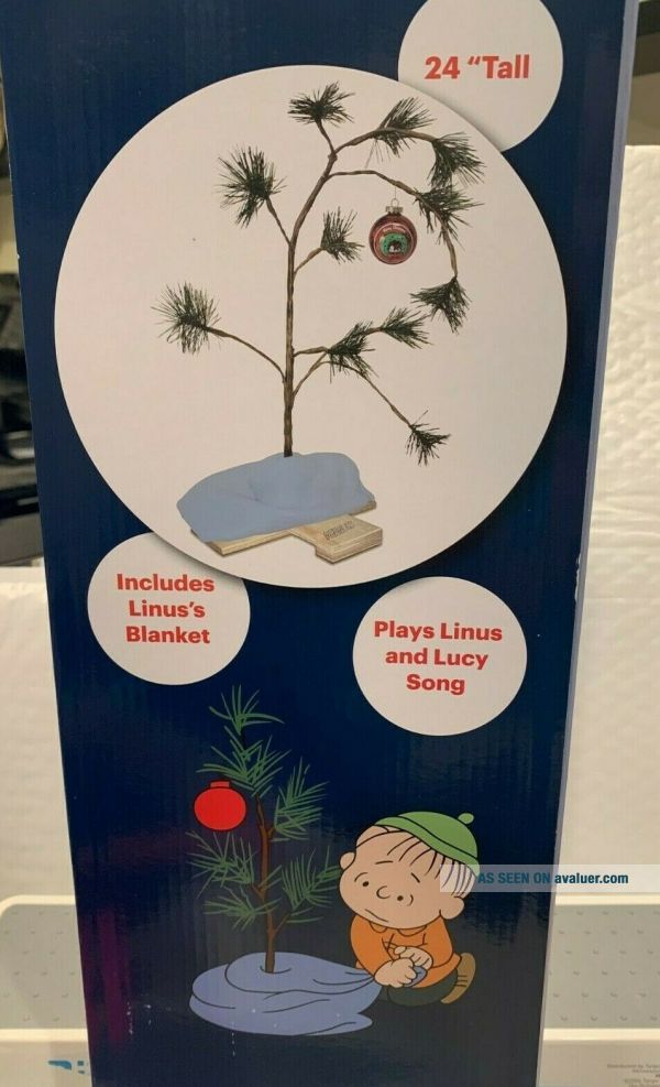 PEANUTS MUSICAL 24 INCH TALL CHARLIE BROWN CHRISTMAS TREE HARD TO FIND ...
