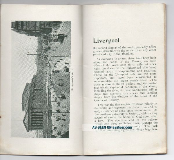 1900 Guide Booklet To Liverpool England With Numerous Printed Photos ...