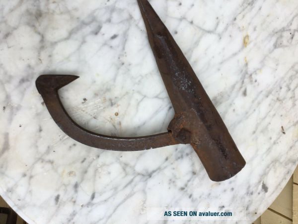 Maine Hand Forged 1 Piece Neck Cant Dog Cantdog Peavey Log Hook Logging ...