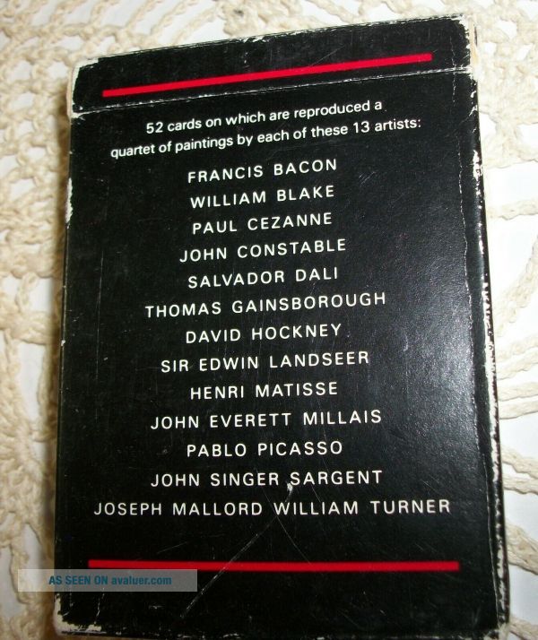 1985 Tate Gallery Quartet The Art Collector Card Game | #26693141