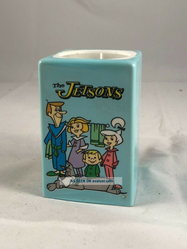 1990 Hanna Barbara “THE FLINTSTONES THE JETSONS BATHROOM 3 Oz CUP ...