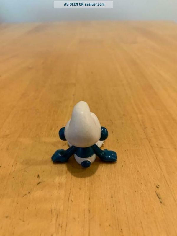 Smurfs Sitting Smurf Break Time Lazy Sit 20026 Rare Vintage Display ...