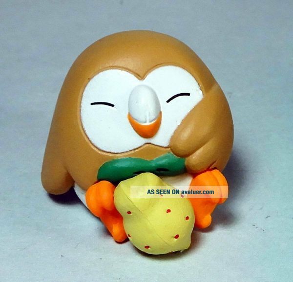 Takara Sun & Moon Pokemon Manpuku Pakupaku Mascot Eat Fruit Rowlet ...