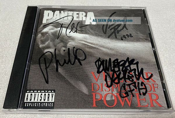 Pantera Vulgar Display Of Power Signed CD Dimebag Darrell Autographed ...