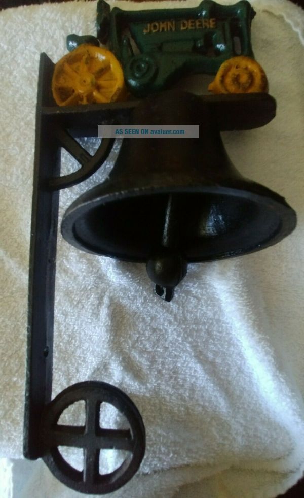 Old Cast Iron John Deere Porch Wall Mount Farm Barn Ranch Dinner ...