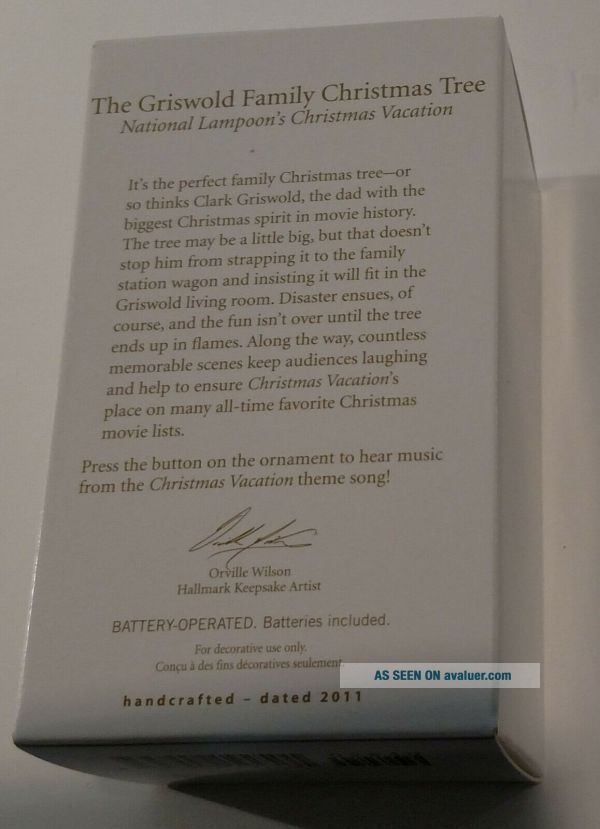 2011 Hallmark Ornament Griswold Family Christmas Tree National Lampoon ...