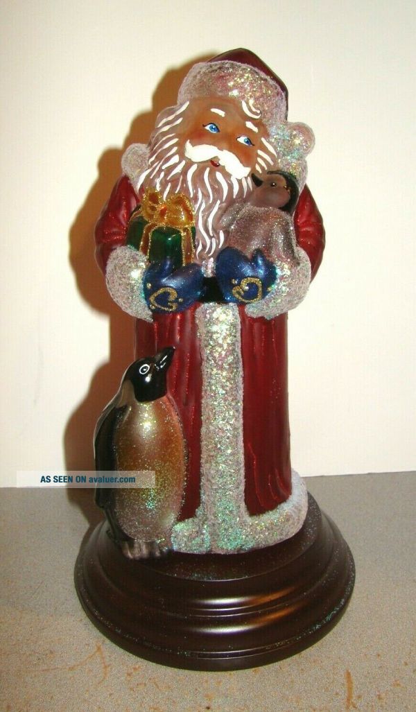 Merck Old World Christmas 2013 Santa With Penguin Pals Light Lamp W/Box ...