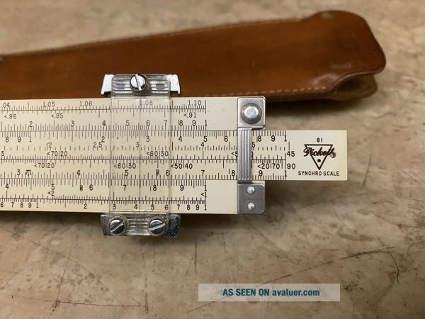 Vintage Pickett Model 600 Log Log Metal Slide Rule W/ Leather Case ...