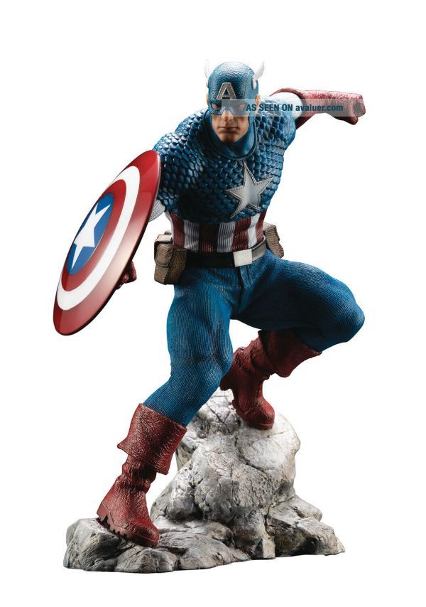 MARVEL KOTOBUKIYA ARTFX PREMIER CAPTAIN AMERICA 1/10 SCALE STATUE ...