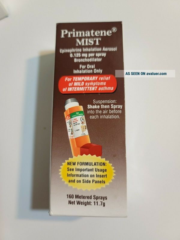 Primatene MIST Aerosol 160 Metered Sprays Relief EXp 01 /2022. | #27034539