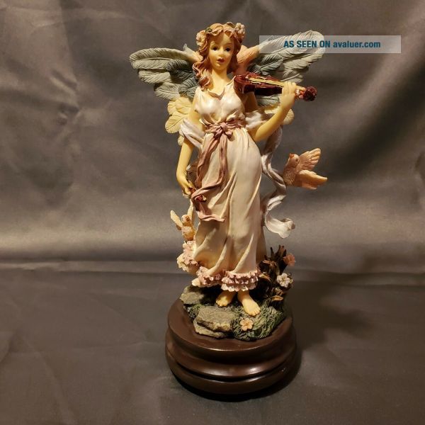 Youngs Guardian Angel With Violin Music Box | #27055693