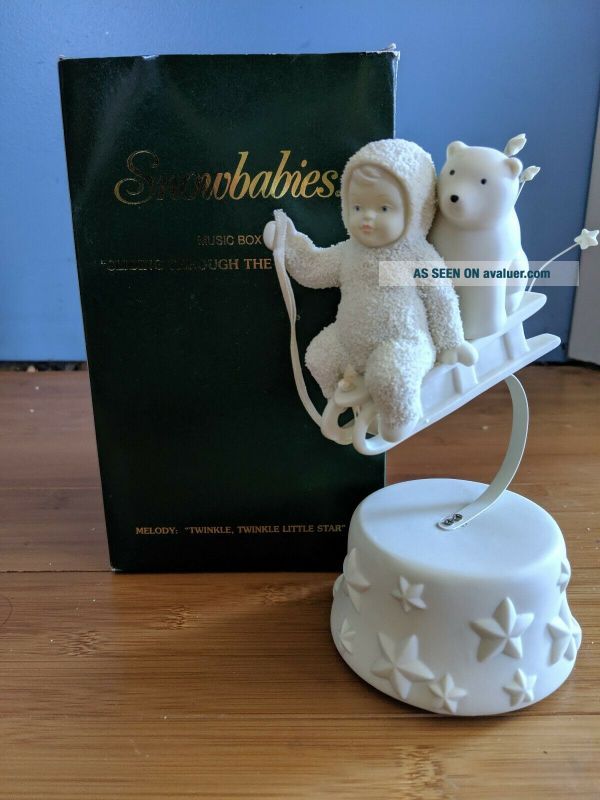 Snowbabies Dept 56 " Sliding Through The Milky Way " Music Box | #27064383