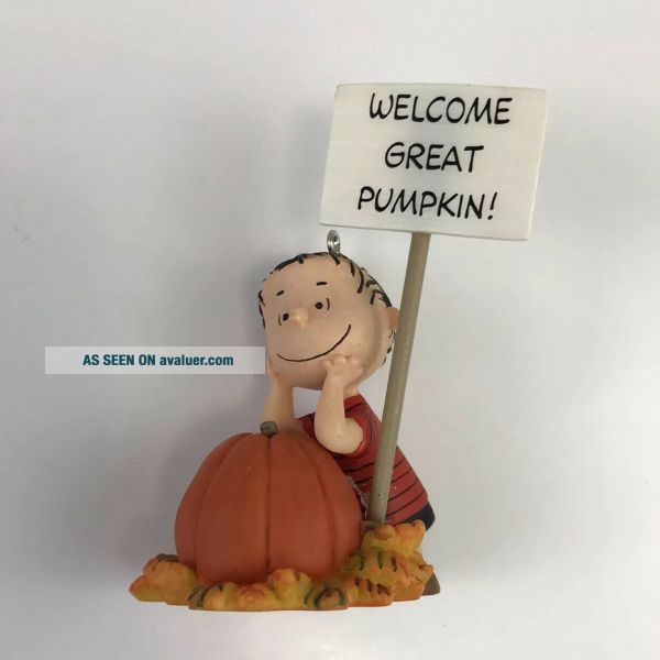 MIB HALLMARK KEEPSAKE PEANUTS CHARLIE BROWN LINUS AND THE GREAT PUMPKIN ...