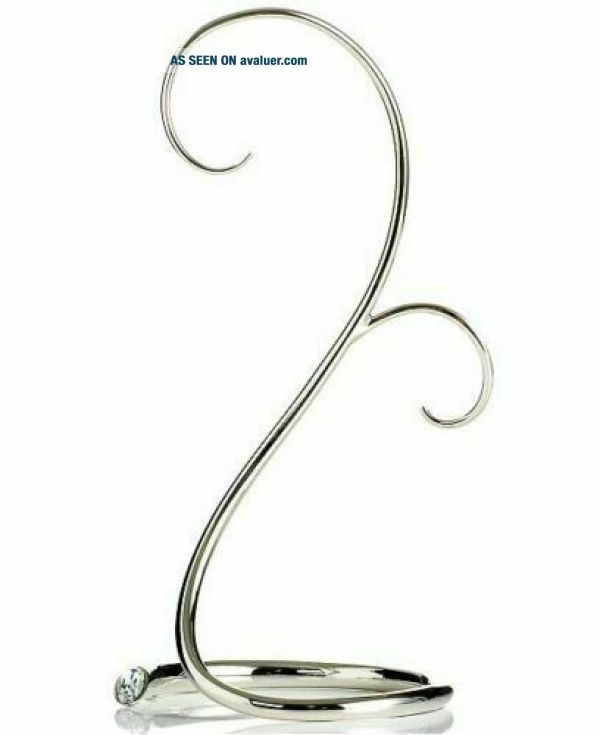 Swarovski Ornament Display Stand Med. 9 " Tall Metal W Crystal Inset ...