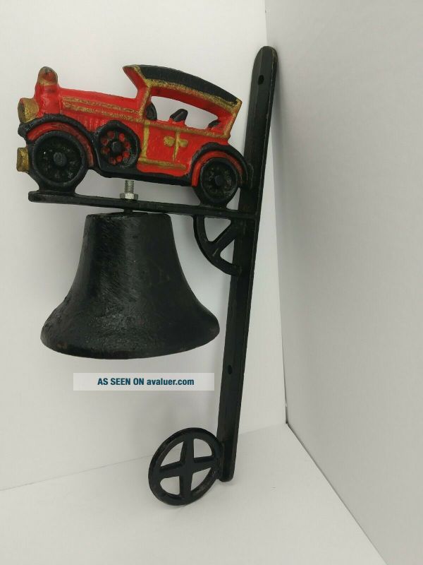 Vintage Cast Iron Vintage Car Porch Wall Mount Ranch Dinner Bell No ...