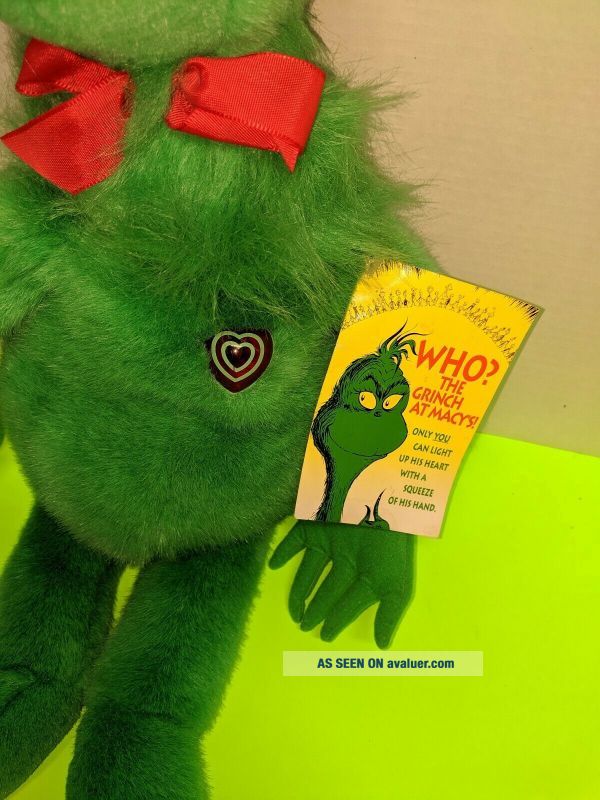 Vintage Dr Seuss The Grinch 28 Inch Plush Doll Christmas Macys ...