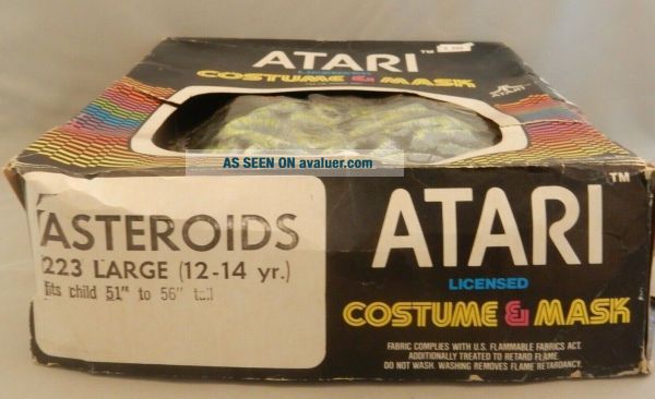 VINTAGE ATARI ASTEROIDS COLLEGEVILLE HALLOWEEN COSTUME AND MASK RARE ...