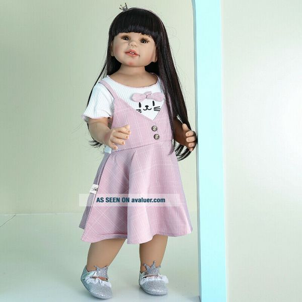 Big Size Reborn Toddlers Doll Girls 28 Inch All Vinyl Huge Standing ...