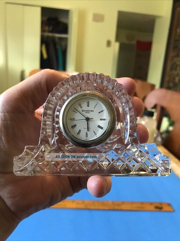 WATERFORD CRYSTAL SMALL COTTAGE MANTEL CLOCK WITH BATTERY | #36463877