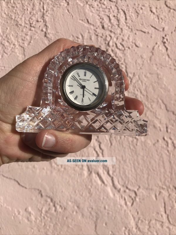 WATERFORD CRYSTAL SMALL COTTAGE MANTEL CLOCK WITH BATTERY | #36463877