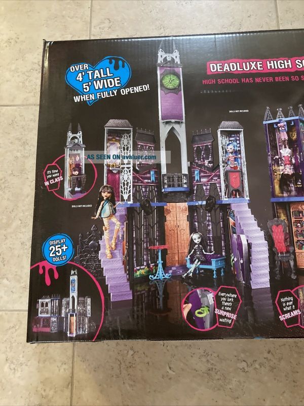 Monster High Deluxe High School Playset Dollhouse 4ft X 5ft Fully Open ...