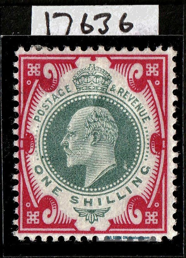 1902 De La Rue 1/ - DULL GREEN AND BRIGHT (FLUORESCENT) CARMINE HENDON ...