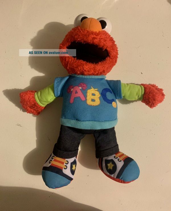 Sesame Street ABC Elmo Talking Singing Plush Educational Toy Sings The ...