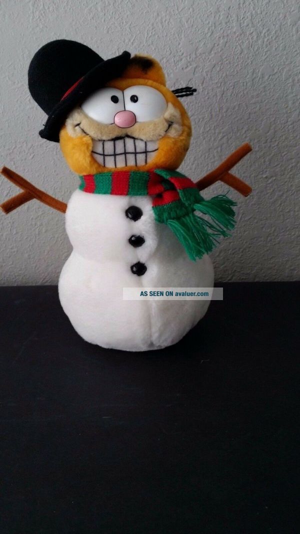 Vintage 1981 RARE DAKIN Plush Garfield Holiday Christmas Snowman ...