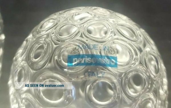Parise Vetro Italian Art Glass Clear Christmas Tree Ornaments (2) Italy ...