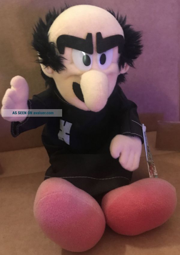 VINTAGE GARGAMEL SMURF PLUSH 1982 WALLACE BERRIE PEYO STUFFED DOLL 15 ...
