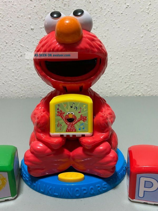 Sesame Street Elmo Find And Learn Alphabet Blocks Hasbro Talking ...