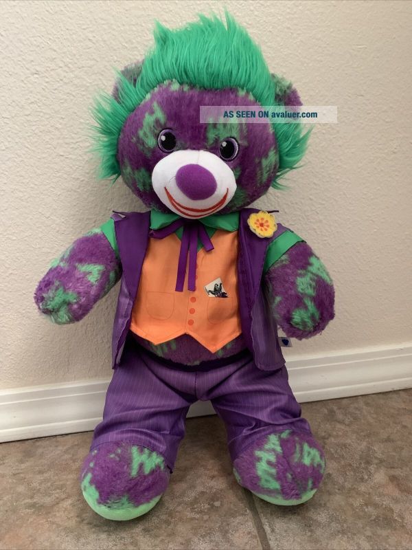 JOKER Build A Bear Teddy 2019 DC Comics 16 " Plush Stuffed With Costume ...