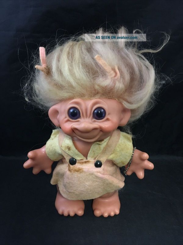 Vintage Troll Bank Doll Thomas DAM With Lion And Troll House Carrier ...