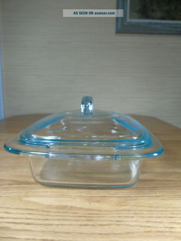 Pyrex 2 Quart Clear Glass Casserole Dish With Handles And Lid ...